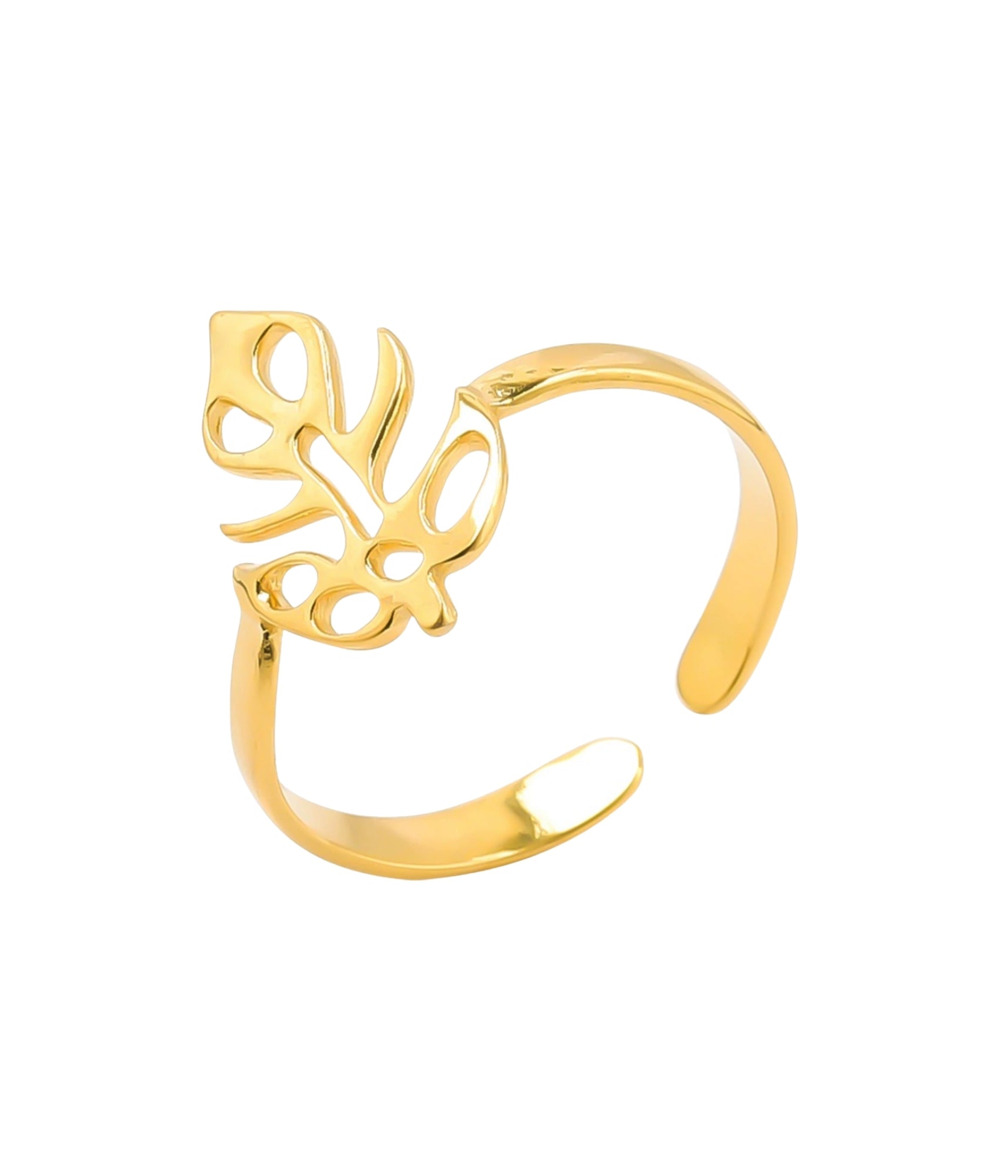 Monstera Adjustable Ring – Wishing Notes Store